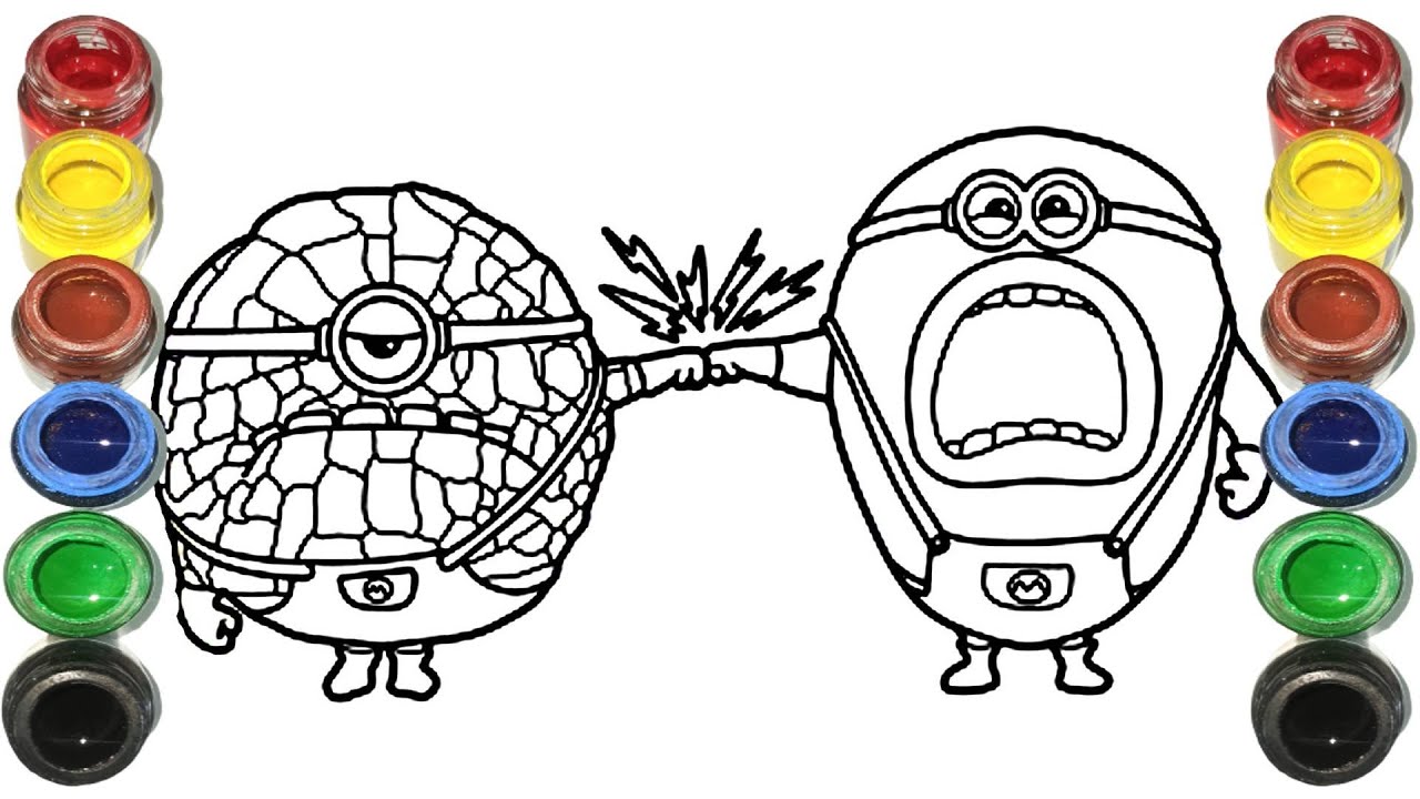 Mega Minion Jerry & Dave Drawing for kids, Painting & Coloring for kids ...