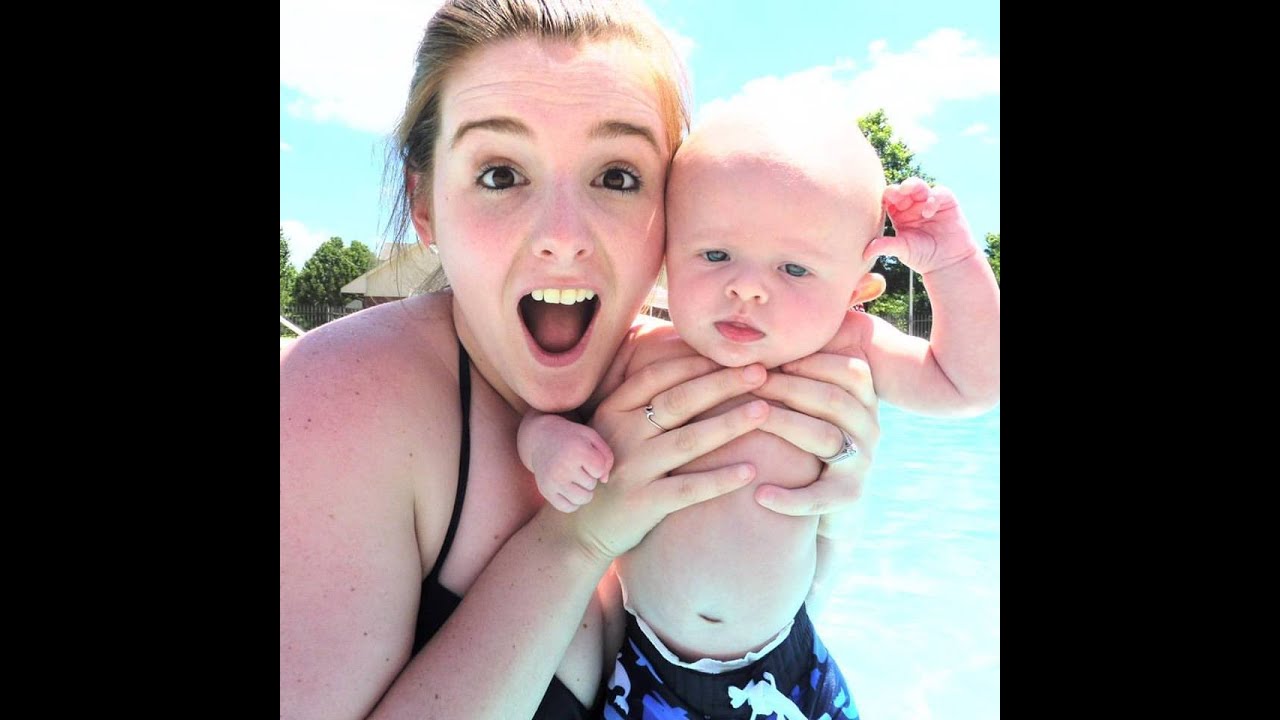 Caines first pool day!! - YouTube