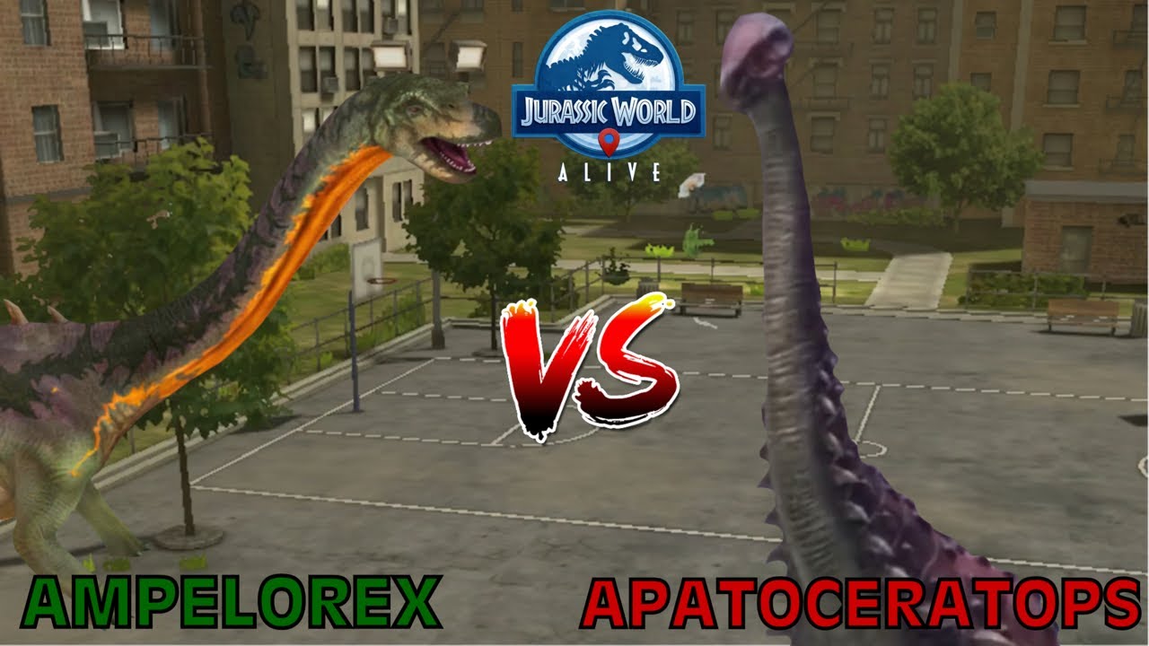 Ampelorex vs Apatoceratops - Jurassic World Alive - YouTube