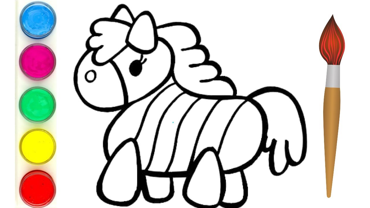 How to Draw and Paint Lovely Unicorn | Art for beginners | Draw and ...