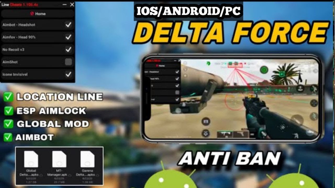 FREE DELTA FORCE MOD MENU DELTA FORCE MOBILE AIMBOT GLOBAL GARENA HACK ...