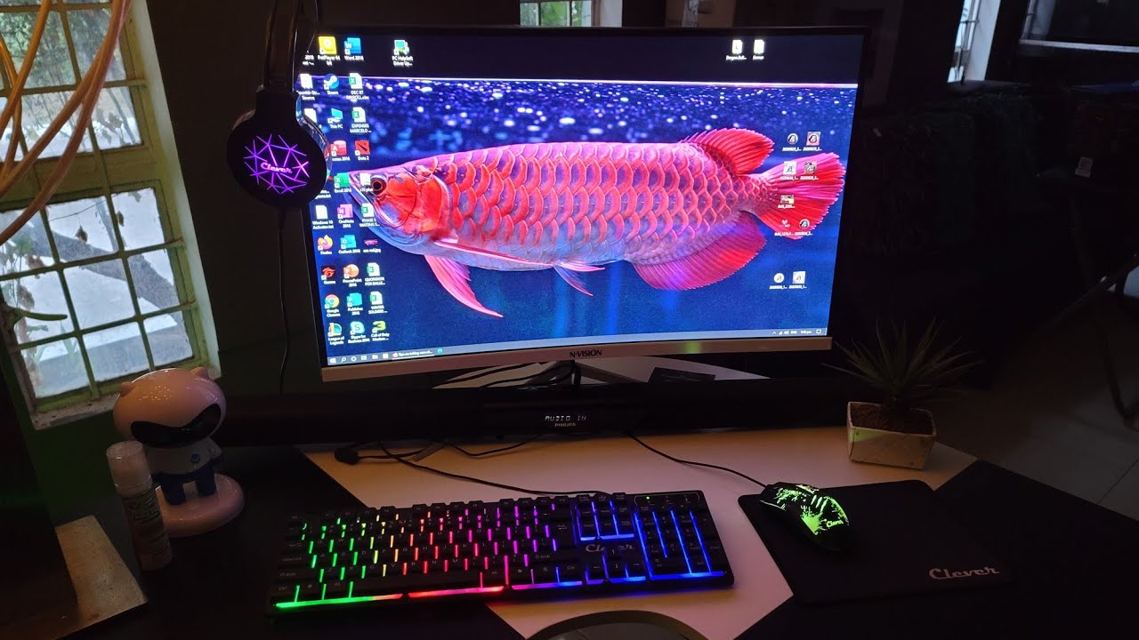 Gaming computer set-up! - YouTube