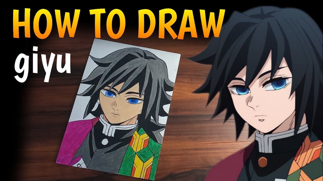 "How to Draw Tomioka Giyu from Demon Slayer | Easy Step-by-Step Guide ...