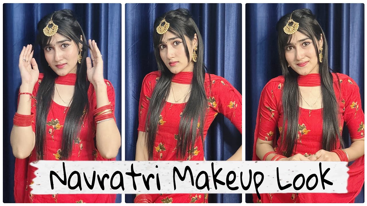 EASY TRADITIONAL NAVRATRI MAKEUP LOOK💄 | Ibra K. - YouTube