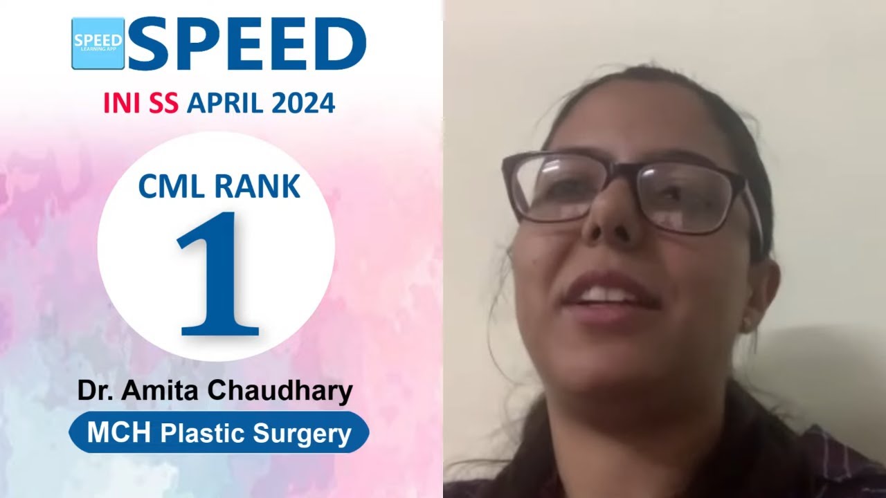 1st Rank CML, MCH Plastic Surgery, INISS April 2024, Dr. Amita ...