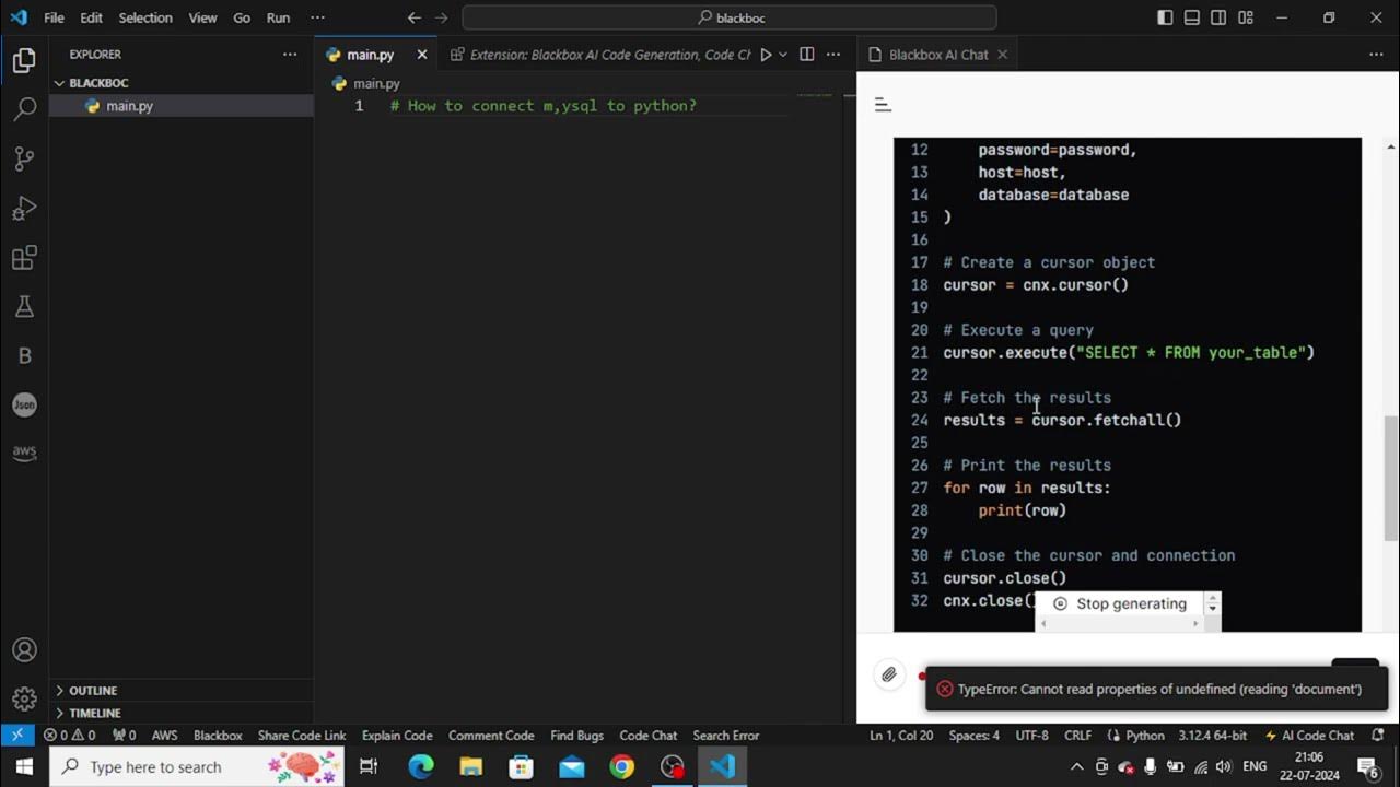 Mastering AI: How to use of blackbox.ai in VS Code - YouTube