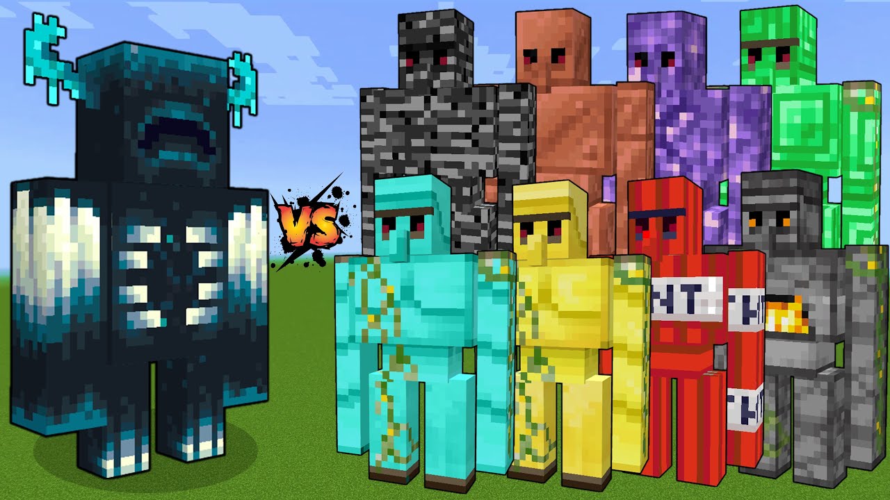 Warden vs All Golems - Warden vs Extra Golems - YouTube