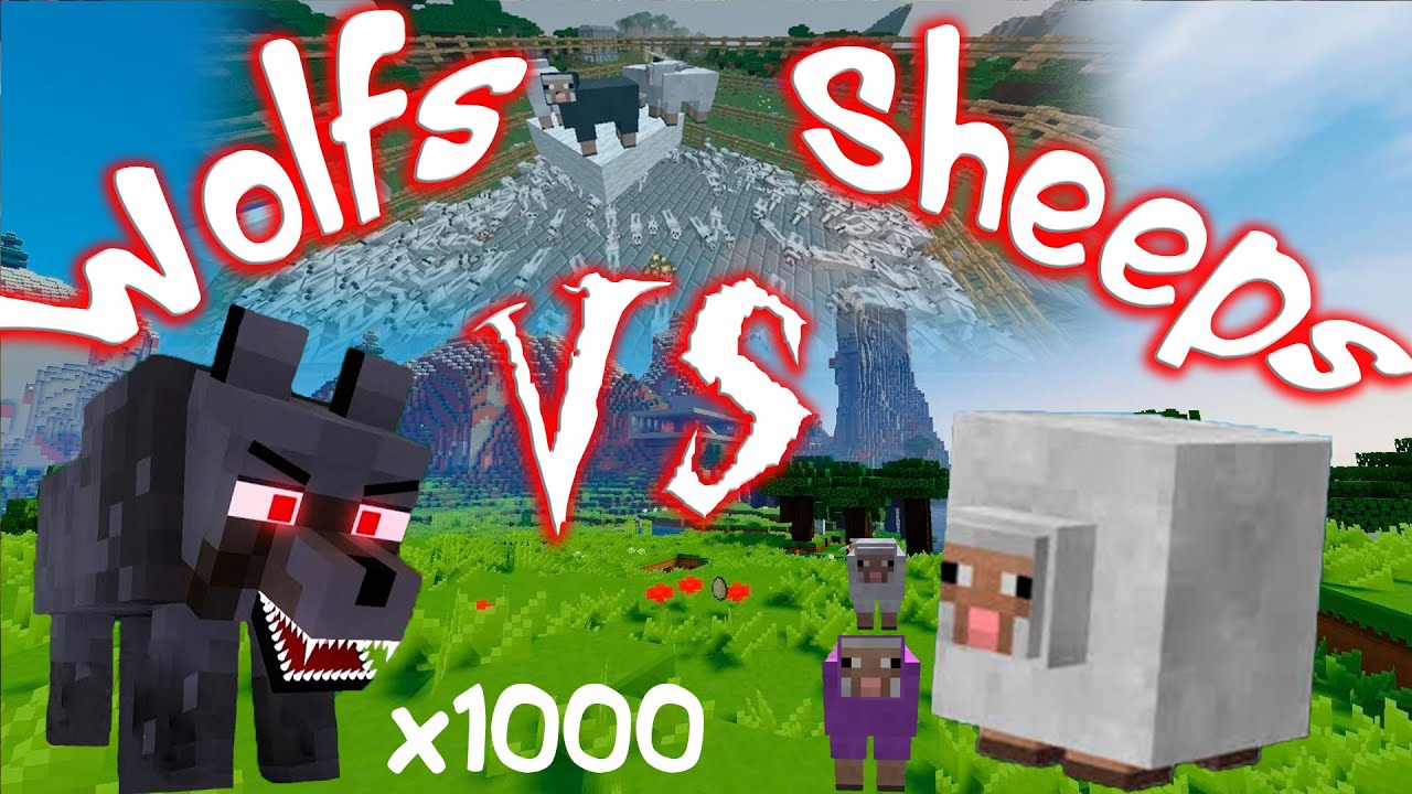Sheeps VS 1000 Wolfs in Minecraft - YouTube