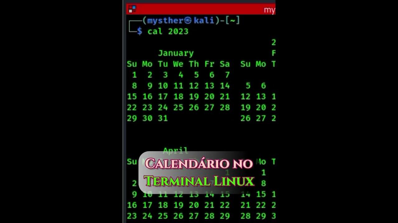 Como Ver O Calendário No Terminal Do Linux Shorts Linuxtutorial Terminal Youtube