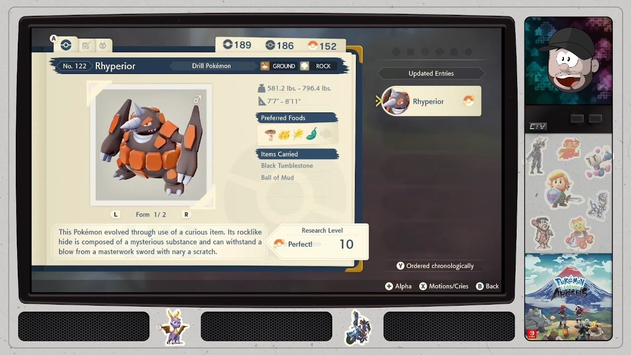Pokemon Legends: Arceus - 111 - Let's Do Research - Rhyperior - YouTube