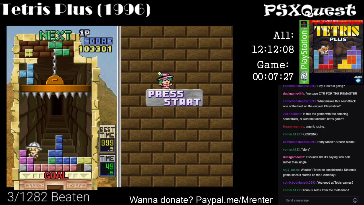 PSX Quest - 4/1282 - Tetris Plus (1/2) - YouTube
