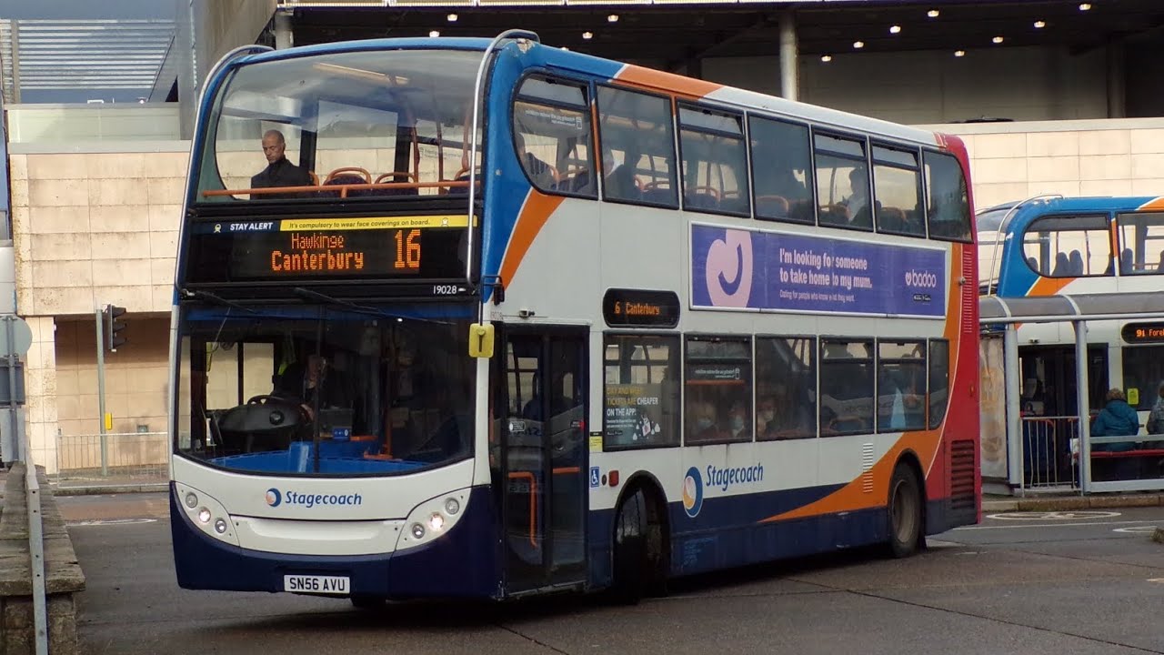 Thrash! Stagecoach South East 19028 SN56 AVU On Route 16 - YouTube