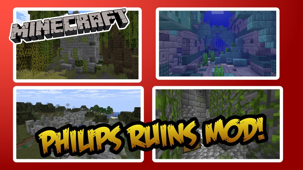 Exploring ancient ruins in Minecraft! (Philip's Ruin Mod) Minecraft Mod ...