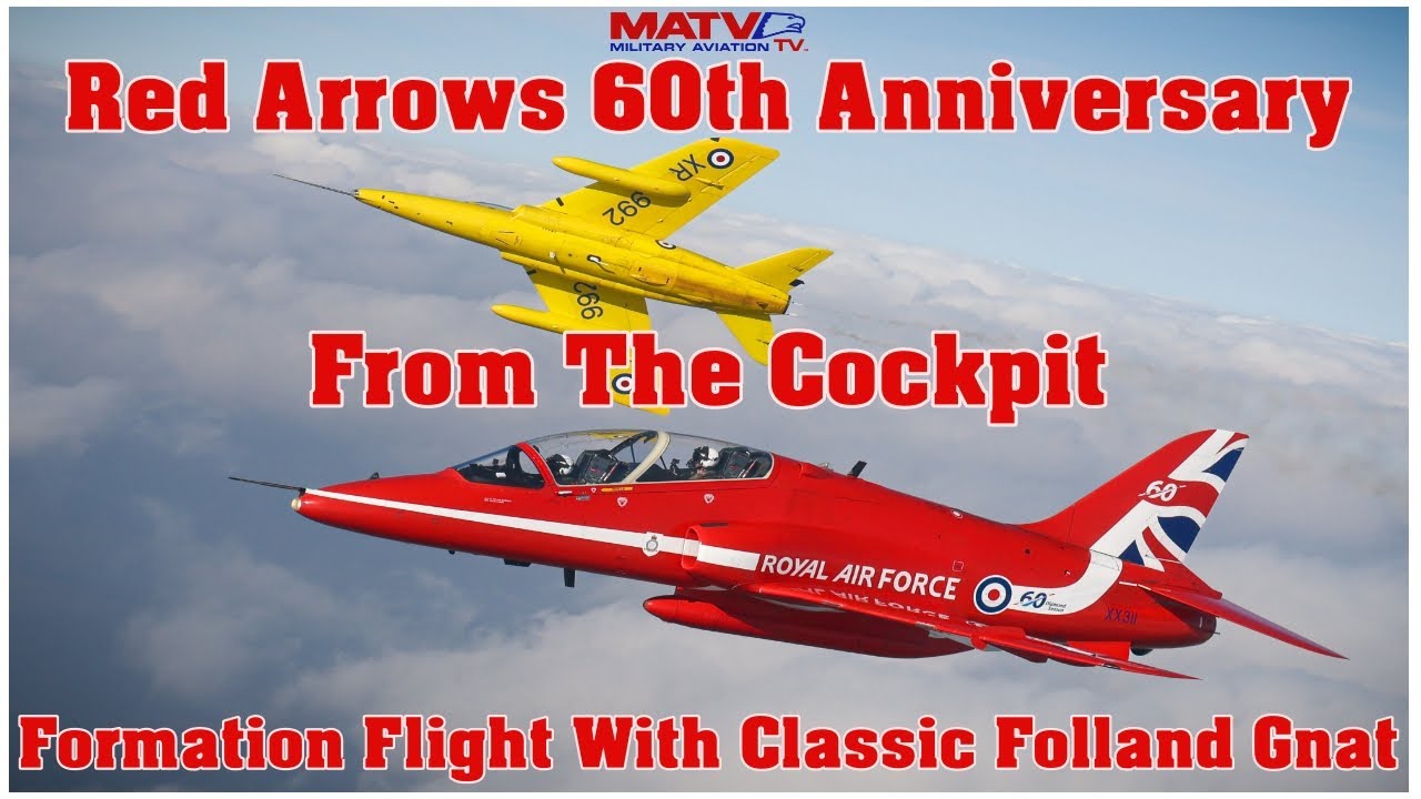 Red Arrows Fly Formation With Classic Folland Gnat From The Cockpit ...