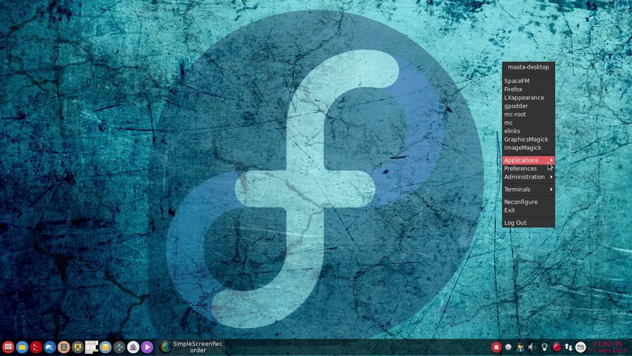 fedora 24 Openbox+tint2 - YouTube