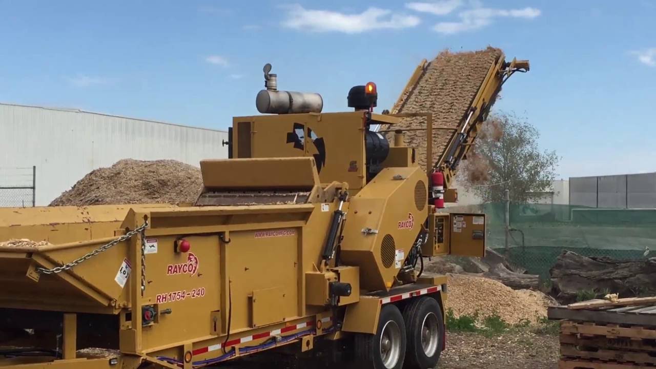 Rayco RH1754-240 Horizontal Grinder - Product Demonstration - YouTube