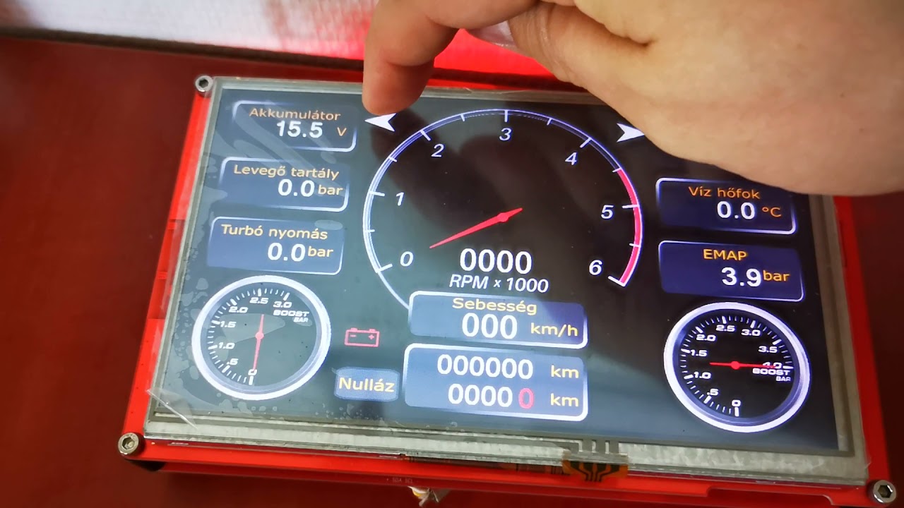 Nextion dashboard - YouTube