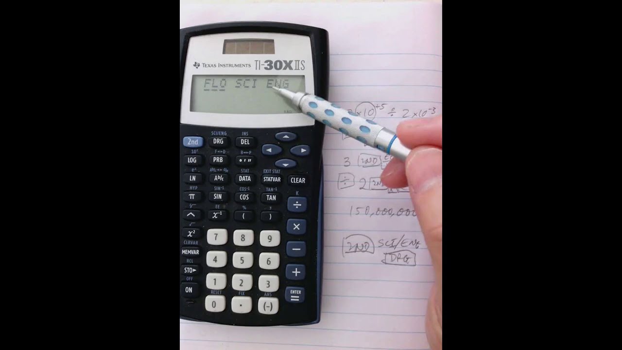 Scientific Notation On The TI 30XiiS Also Engineering Notation YouTube Scientific Notation On The TI 30XiiS Also Engineering Notation YouTube