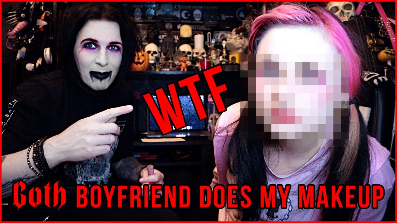 Goth Boyfriend Tries To Do My Makeup (Q&A) - YouTube