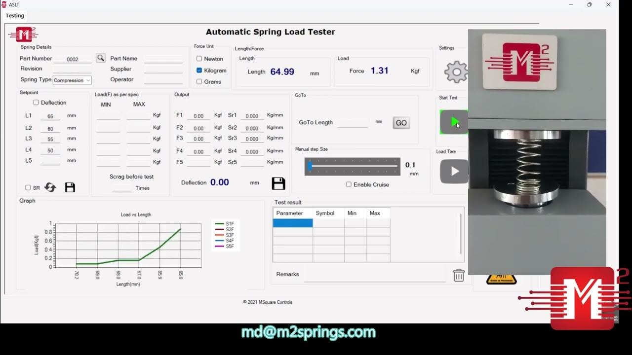 Spring load testing machine - YouTube