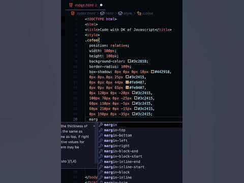 Create Coffee Mug in CSS3 Only 1 Div using | CSS3 Challenge. #css #css3 #tricks #trick - YouTube