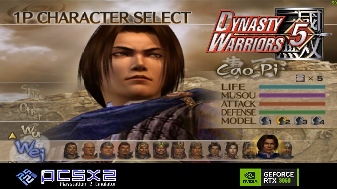 Cao Pi - Dynasty Warriors 5 - (PCSX2 - PS2 - AetherSX2) PC Gameplay ...