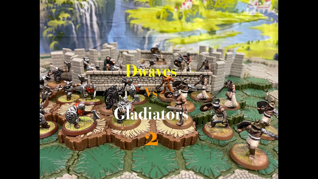 Heroscape Battle Bros: Dwarves Vs Gladiators Battle 2 - YouTube