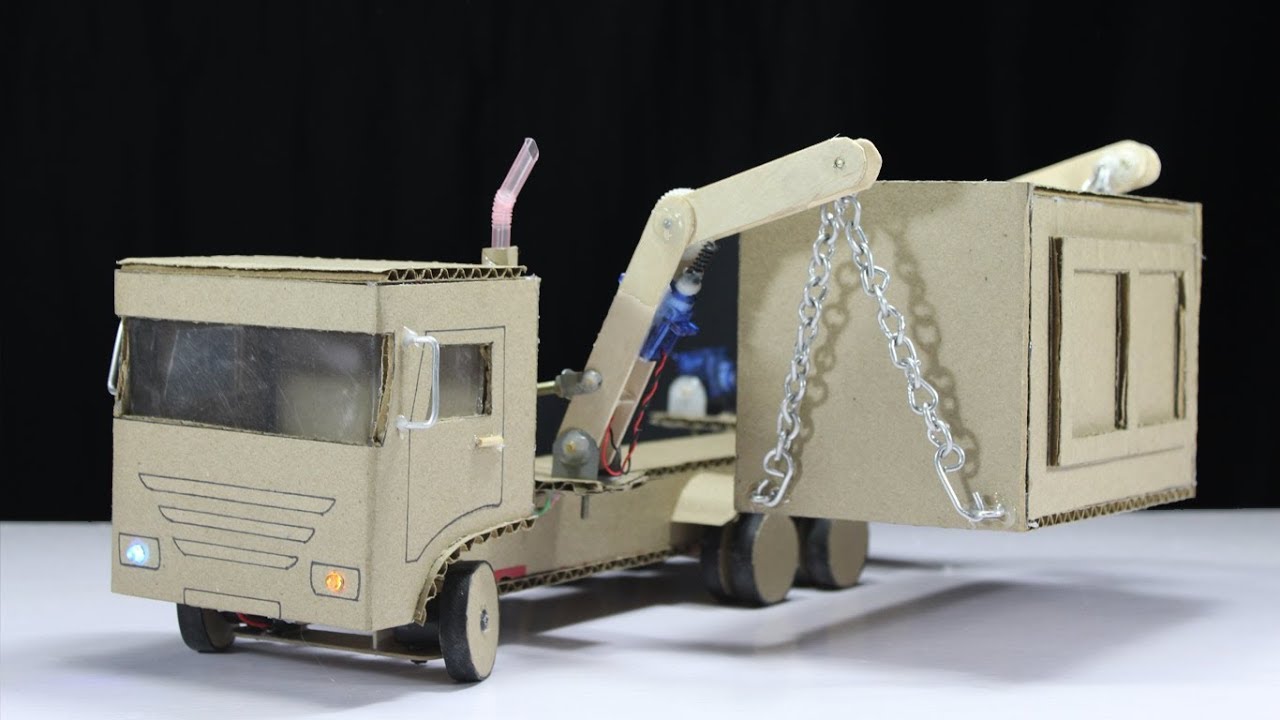 How to make Side Loader Truck With Cardboard ! DIY Side Loader Truck ...