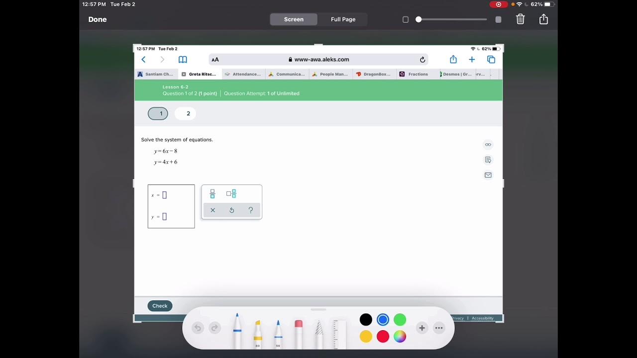 Algebra 1 lesson 6-2 homework demonstration - YouTube