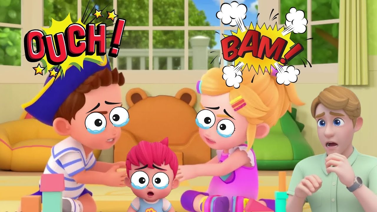 Ouch! Bebefinn sister Got A Boo Boo! | Boo Boo Song In The Park | Fun ...