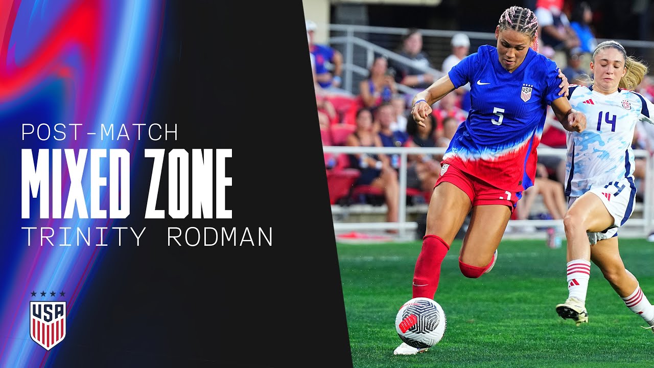 POST-MATCH MIXED ZONE: Trinity Rodman | USWNT vs. Costa Rica | July 16 ...