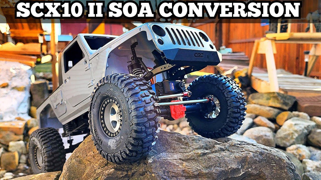 Axial Scx10 ii SOA conversion and mods ROAD 2 BTC - YouTube