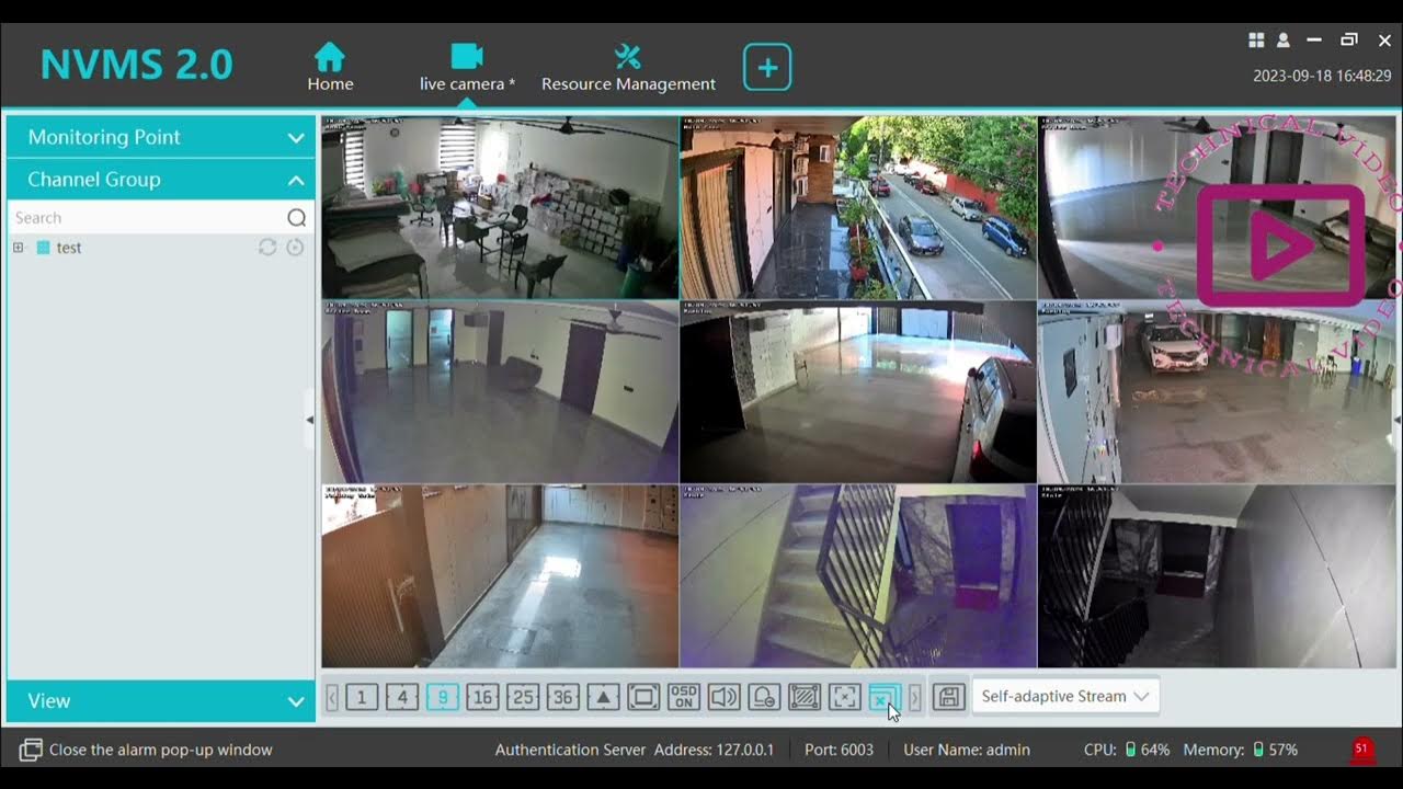 tvt cms Monitor Client (NVMS LITE ) Channel auto switch (dwell option) kese on karte h - YouTube