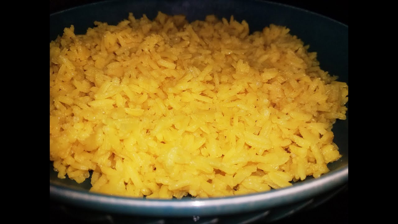 Uko bateka umuceri wa tangawizi uryoshye || turmeric rice - YouTube