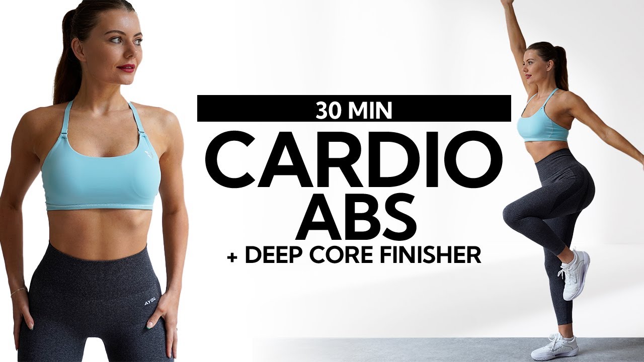 30 MIN FAT BURNING CARDIO ABS WORKOUT FOR AB LINES & FLAT BELLY- No ...