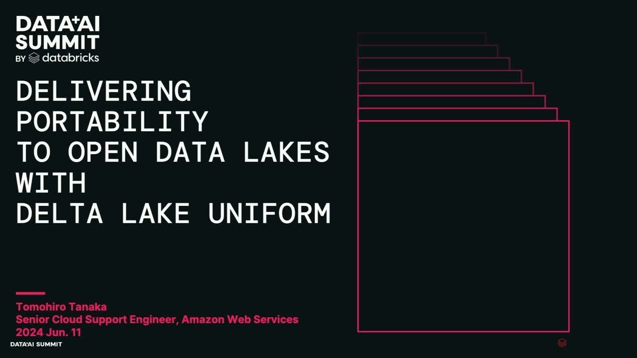 Delivering Portability to Open Data Lakes with Delta Lake UniForm - YouTube
