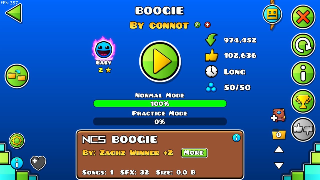 Boogie (Mythic Easy) By Gonnot 100% Completed - Geometry Dash 2.2 ...