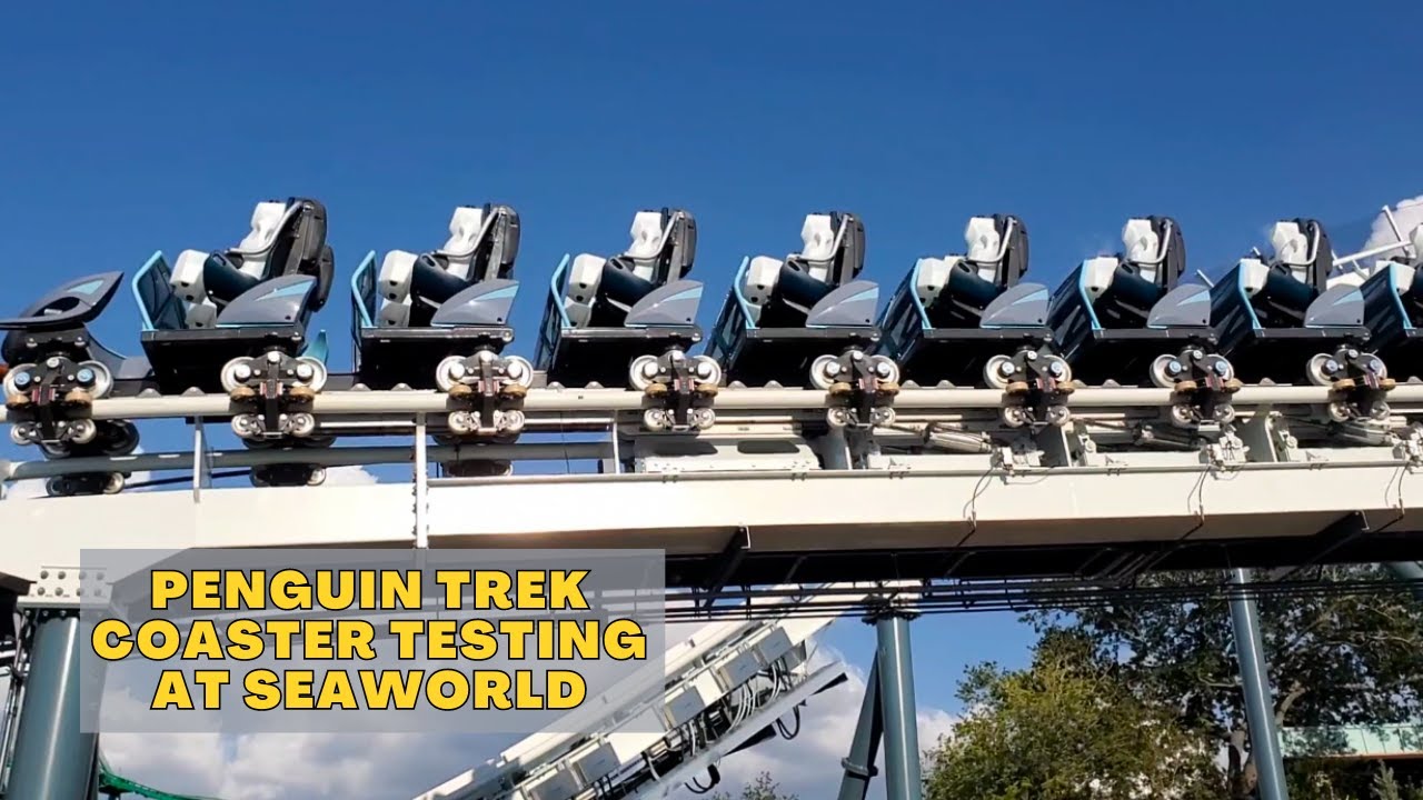 Penguin Trek Coaster Testing | SeaWorld Orlando - YouTube