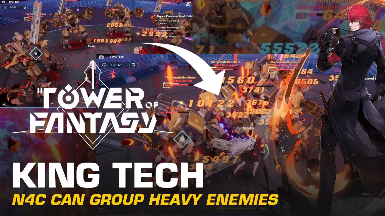 King Tech - N4C To Group Heavy Enemies - READ PINNED COMMENT | Tower of ...