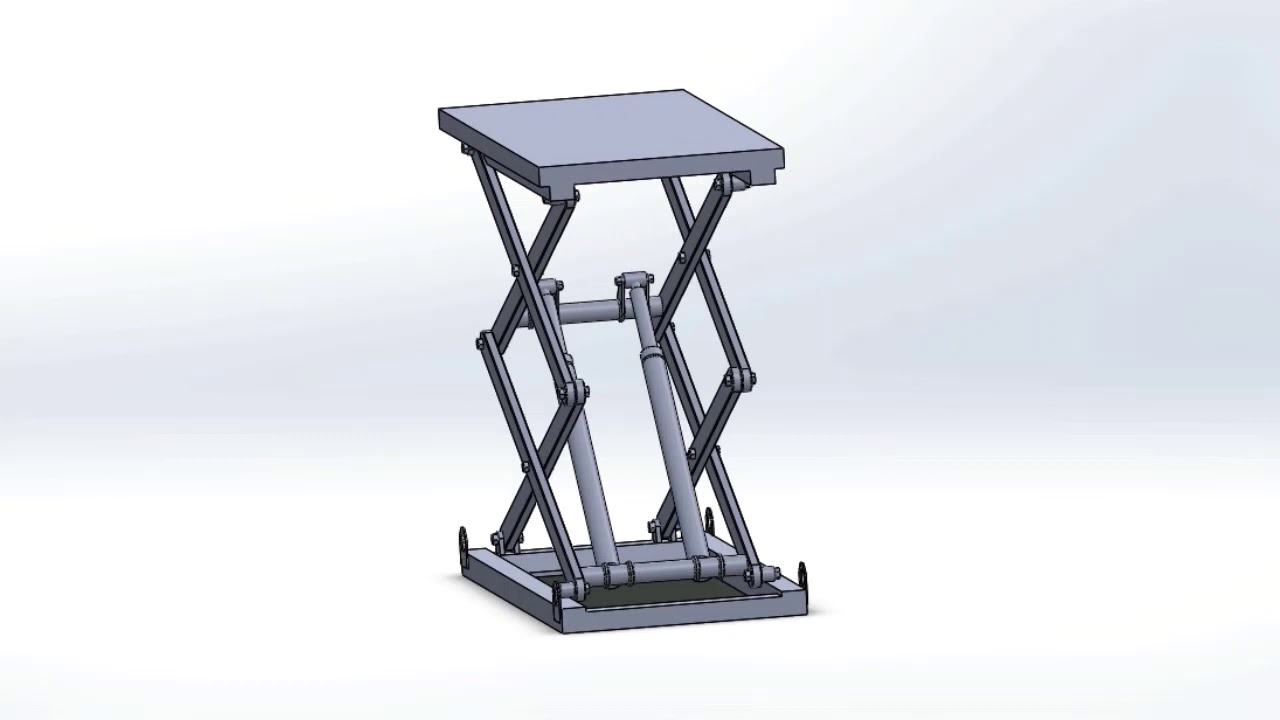 Exploded view scissor car jack - YouTube