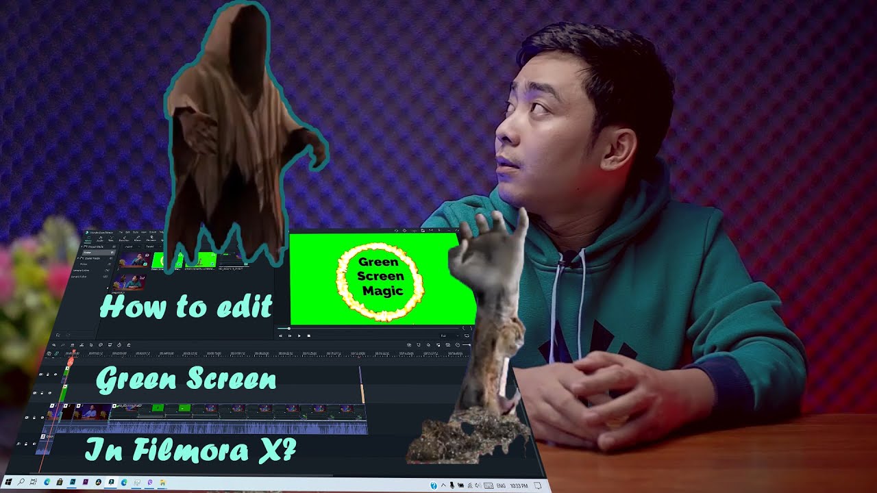 How to edit green screen in Filmora X? (Part 1) - YouTube