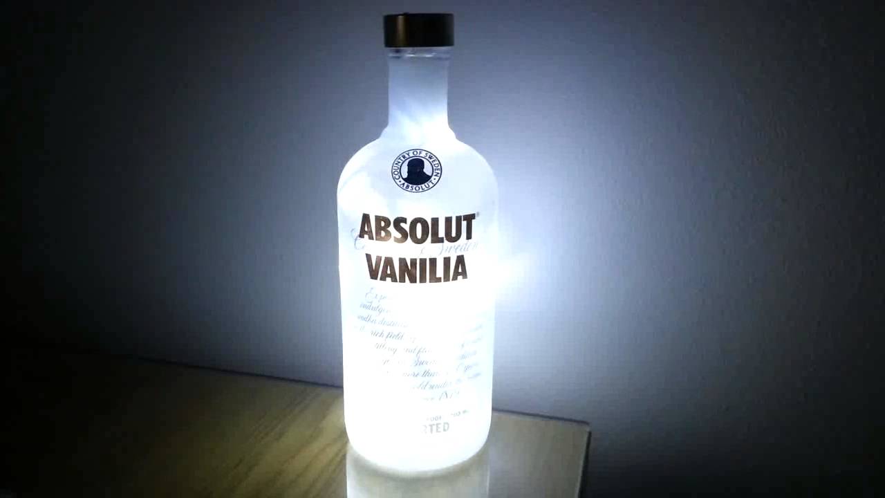 Absolut bottle with lights - YouTube