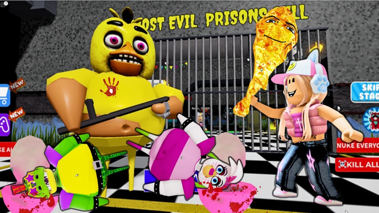 FNAF CHICA BARRY'S PRISON RUN! OBBY Full Gameplay Speedrun ASMR #roblox ...