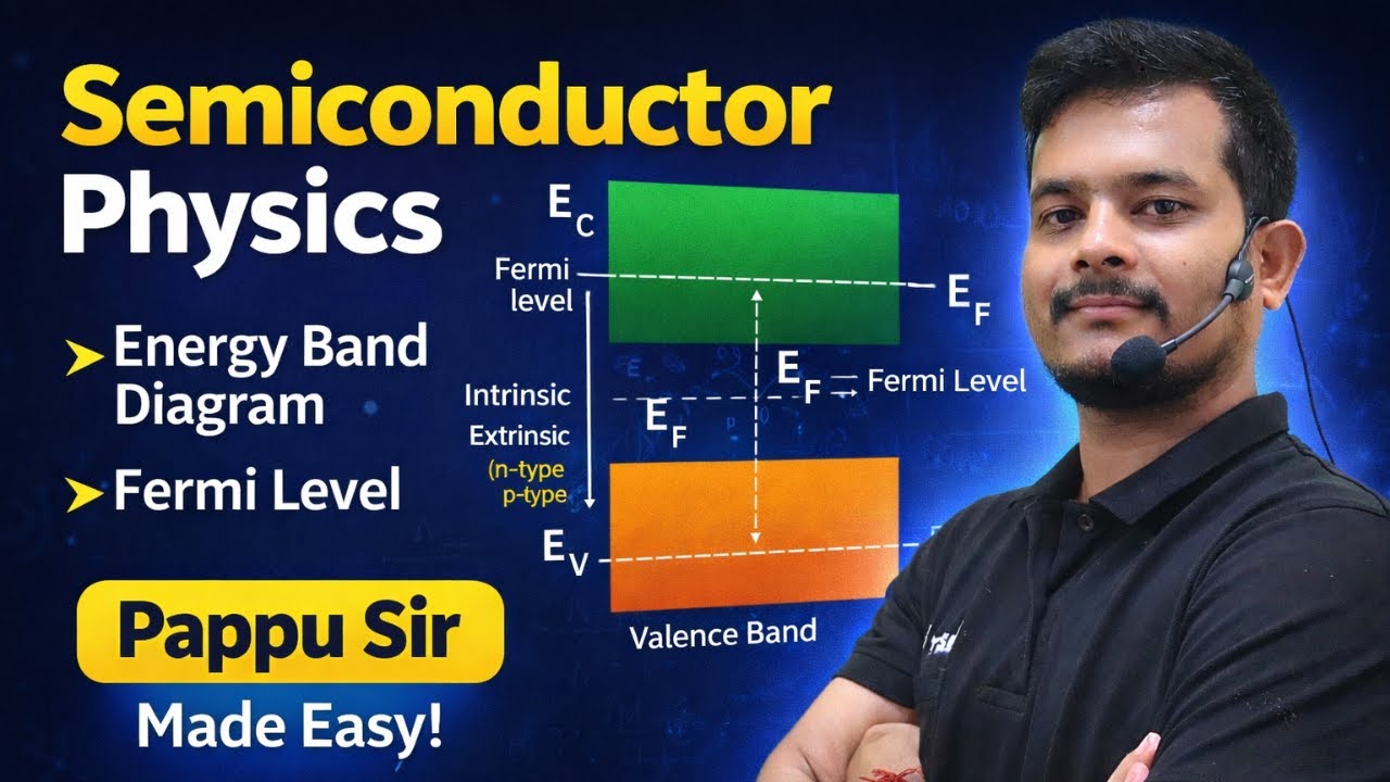 Energy Band Diagram & Fermi Level Explained | BSc Physics | Pappu Sir ...