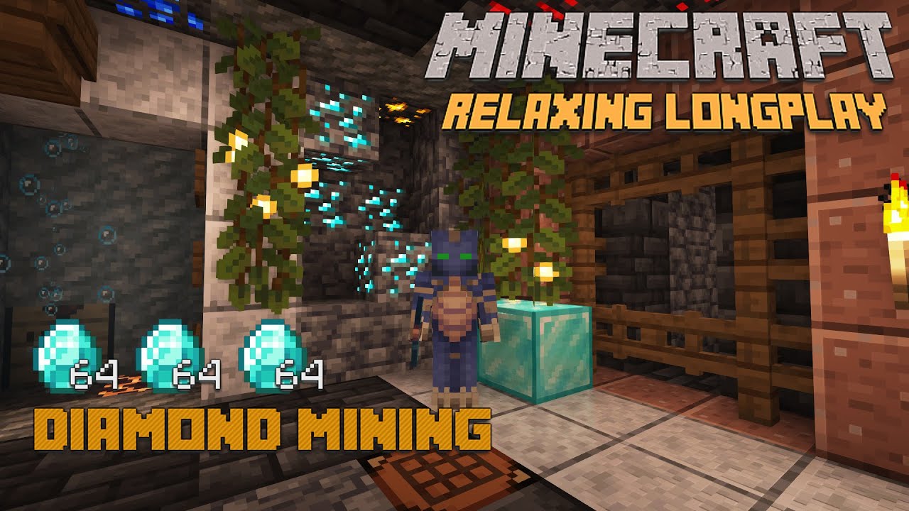 Diamond Mining in Minecraft Survival Mode. With No Commentary. Episode ...
