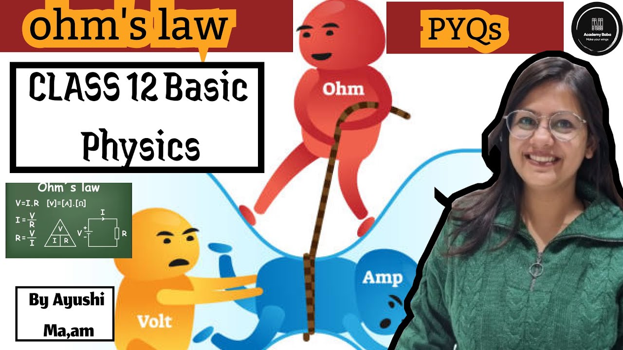 Physics भौतिक विज्ञान | PYQs of Ohm's law | Class 12 | CBSE & U.P Board | by Ayushi Ma'am - YouTube