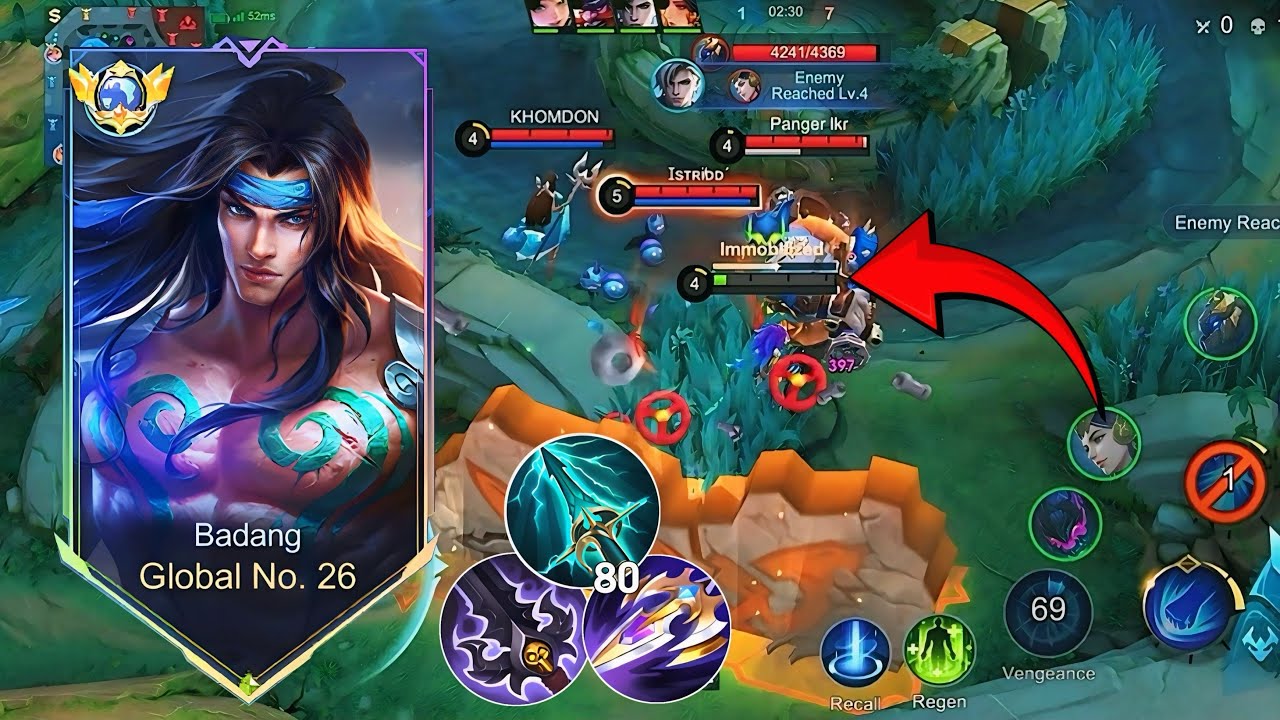 30 minutes intense match badang epic comeback solo rank 💪| badang best ...