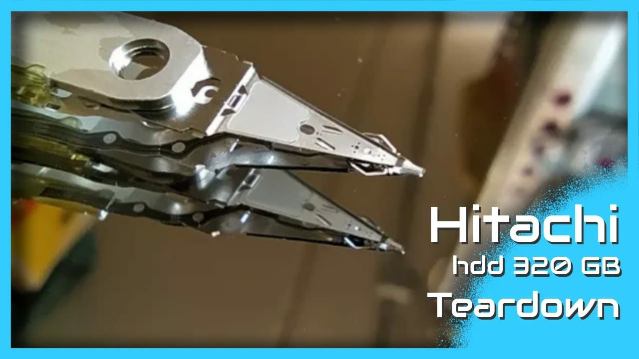 Hitachi hdd 320 GB teardown - YouTube