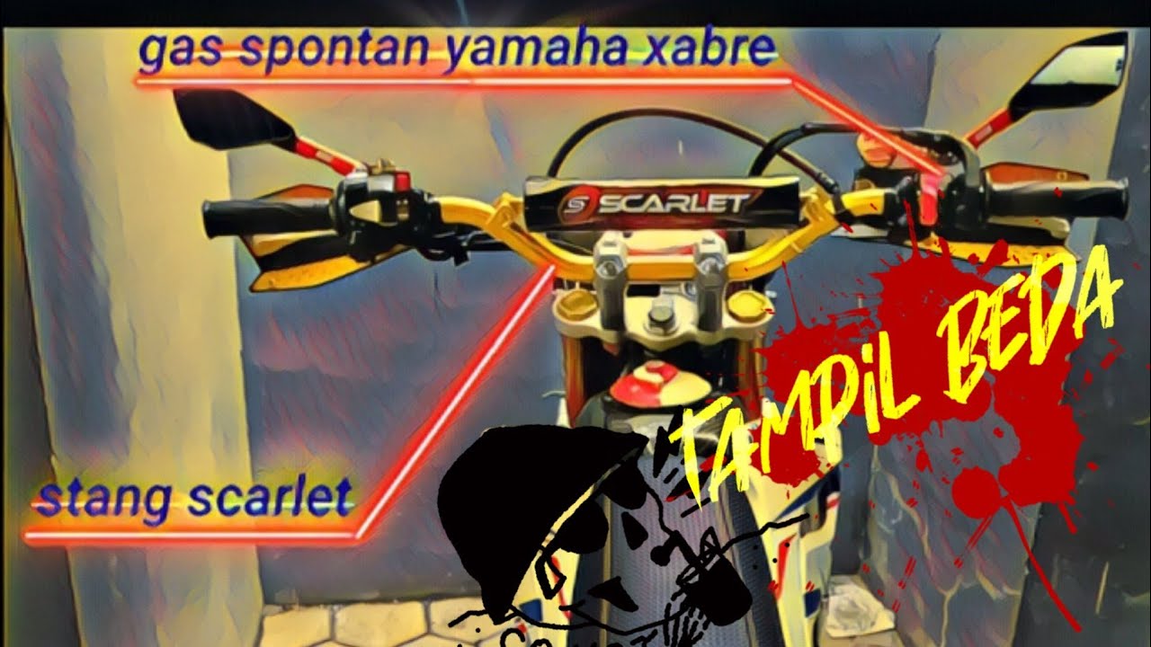 Pemasangan Stang scarlet↔️gas spontan yamaha xabre⛔ crf 150l - YouTube