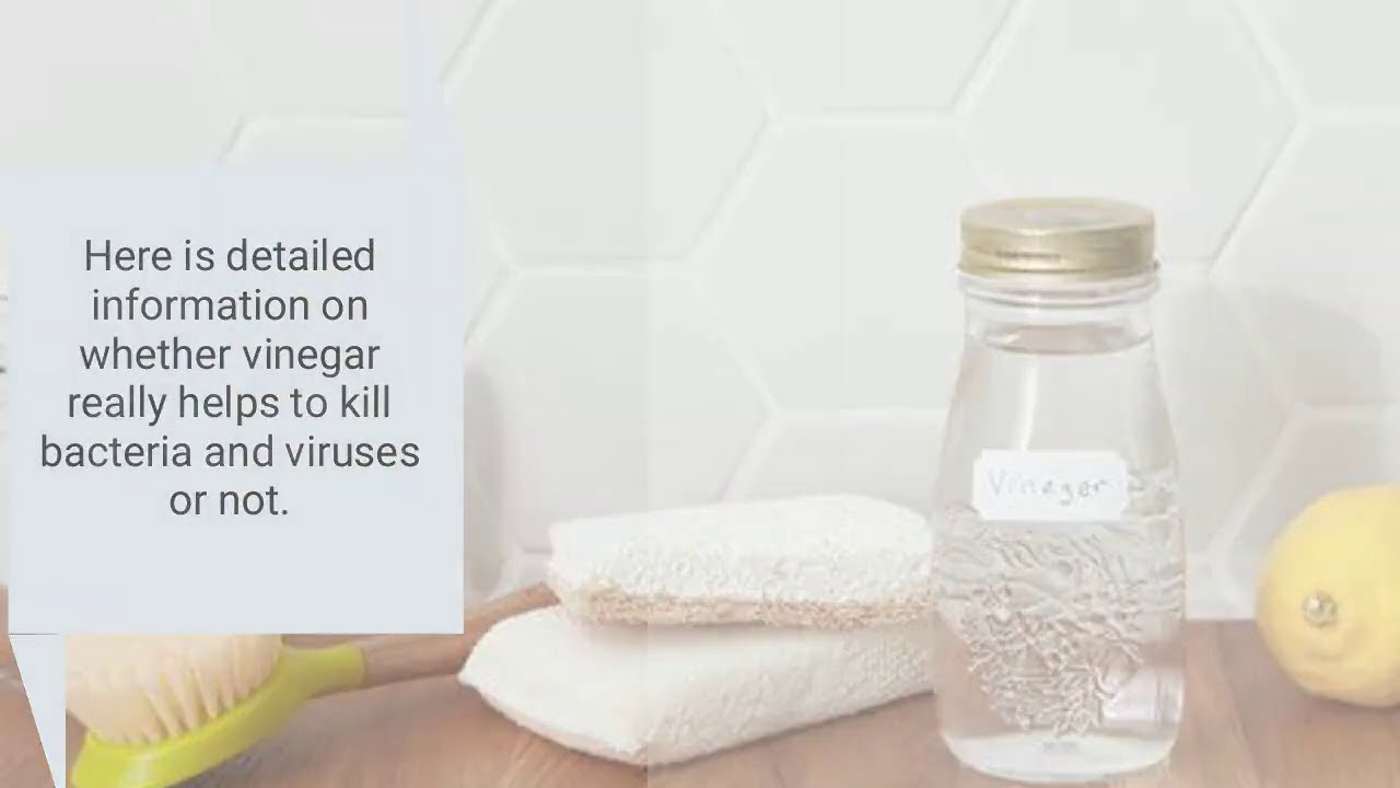 Does Vinegar Really Help To Kill Bacteria And Viruses? - YouTube